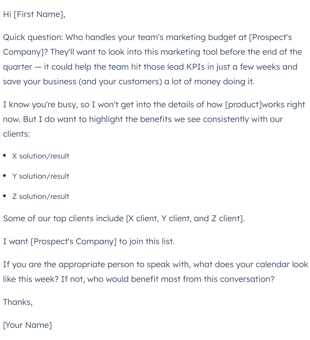 100+ Free HubSpot Sales Email Templates | Market Veep